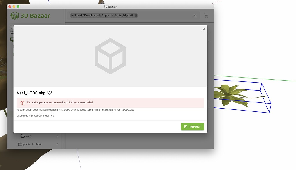 Extraction process encountered a critical error: exec failed - Bug ...